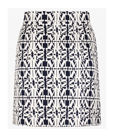 Max Mara Rock All-over Logo Patterned Skirt