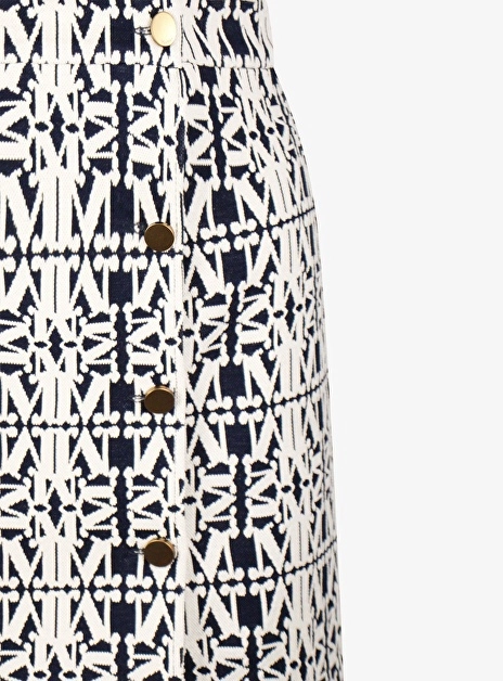 Max Mara Rock All-over Logo Patterned Skirt