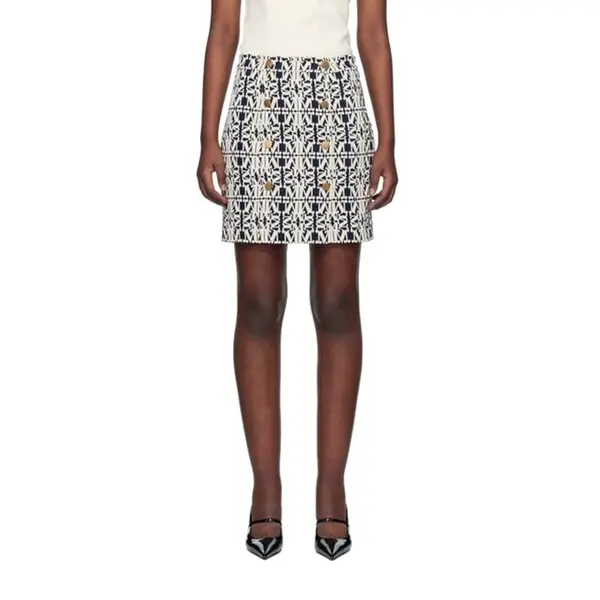 Max Mara Rock All-over Logo Patterned Skirt