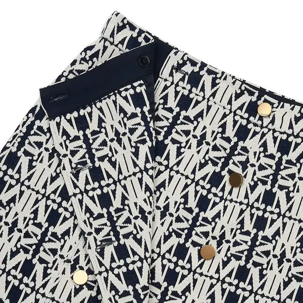 Max Mara Rock All-over Logo Patterned Skirt