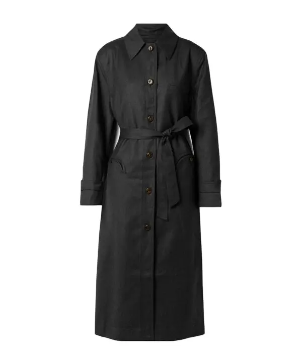 BLAZÉ MILANO Astoria Basoto Wool Trench Coat