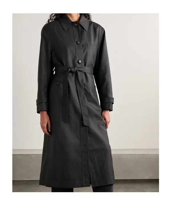 BLAZÉ MILANO Astoria Basoto Wool Trench Coat