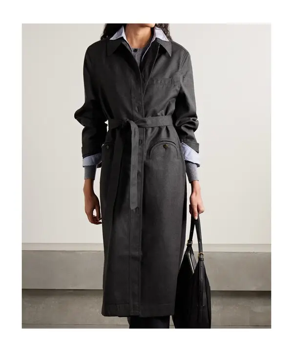 BLAZÉ MILANO Astoria Basoto Wool Trench Coat