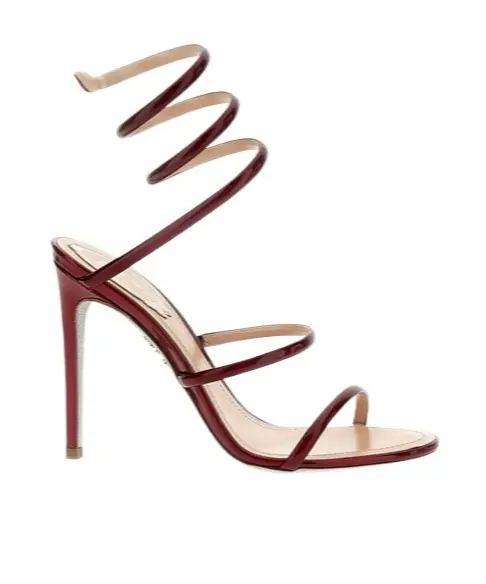 Rene Caovilla Cleo Spiral Strap Sandals - Red