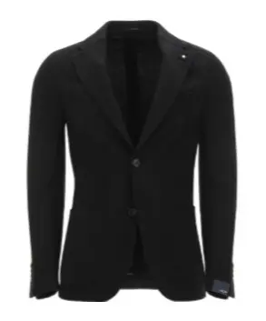 LARDINI Long-sleeved Suit Jacket - Black