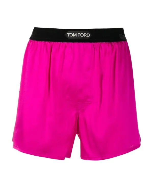TOM FORD Logo-waistband Stretched Satin Boxers - No