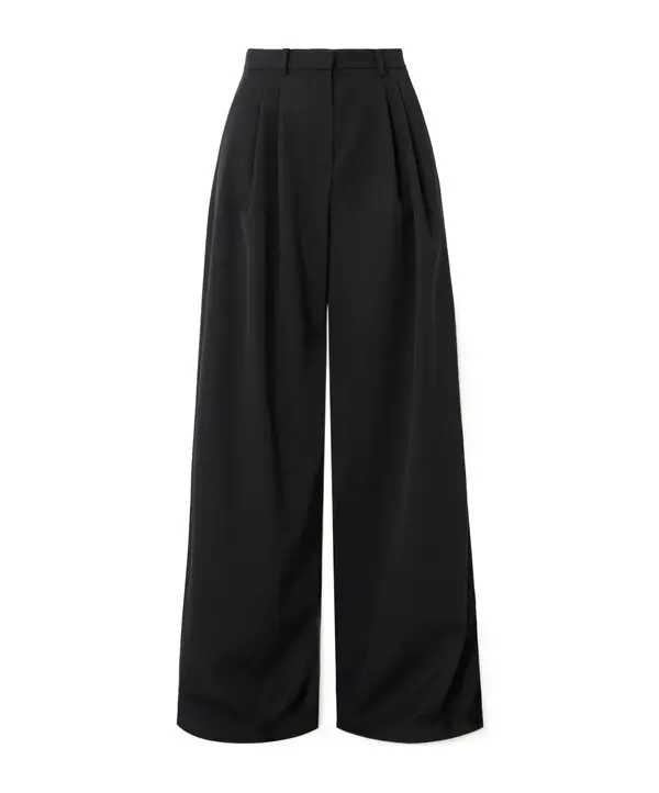 Magda Butrym Pleated Wool Wide-leg Trousers