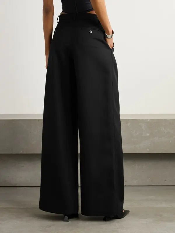 Magda Butrym Pleated Wool Wide-leg Trousers