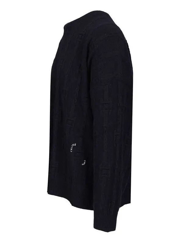 Celine Cashmere Crewneck Sweater With Chain Detail