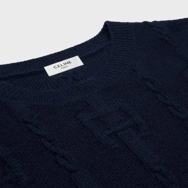 Celine Cashmere Crewneck Sweater With Chain Detail