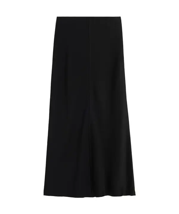 AMI Paris Straight Midi Skirt - Black