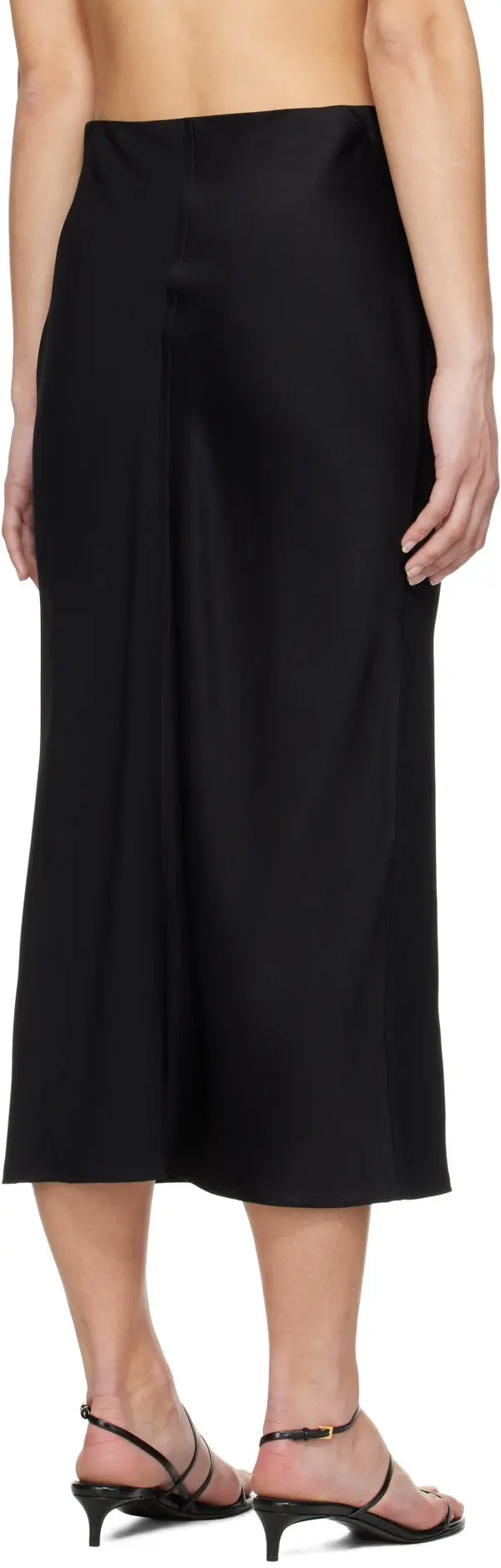 AMI Paris Straight Midi Skirt - Black