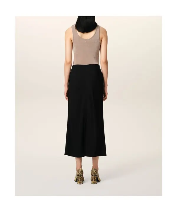 AMI Paris Straight Midi Skirt - Black