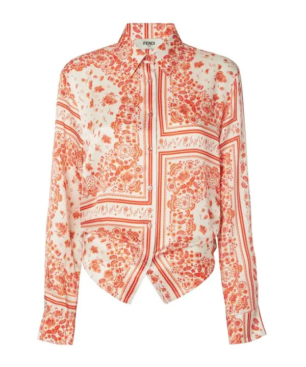 Fendi Printed Long Sleeve Shirt - Pink