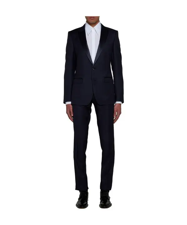 Dolce & Gabbana Dolce Gabbana Single-breasted Pressed Crease Tailored Suit - Black