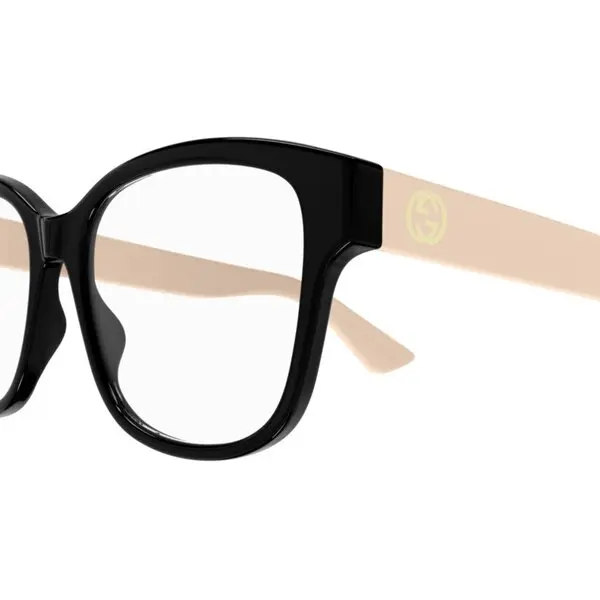 Gucci Rectangle Frame Eyeglasses - Black/beige