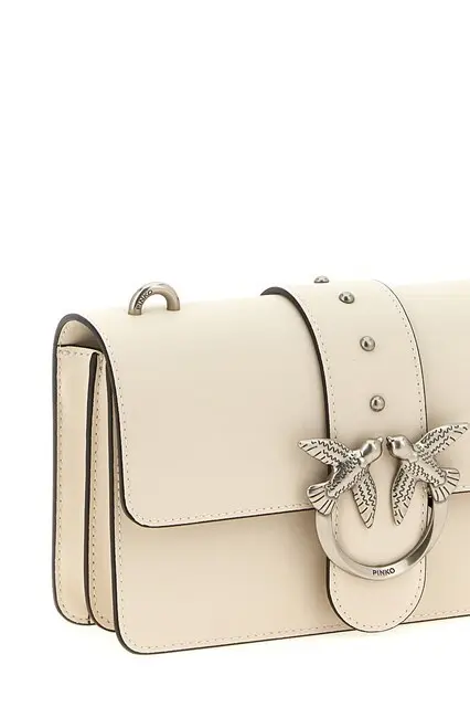 Pinko Love One Mini Crossbody Bag - White