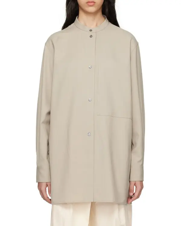 Studio Nicholson Kavali Long-sleeve Shirt - Nude