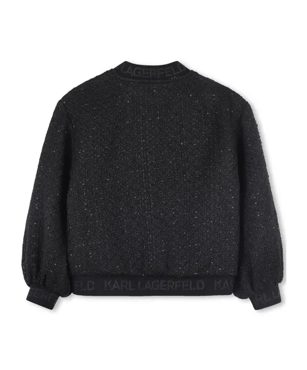 Karl Lagerfeld Textured Long-sleeve Bomber Jacket