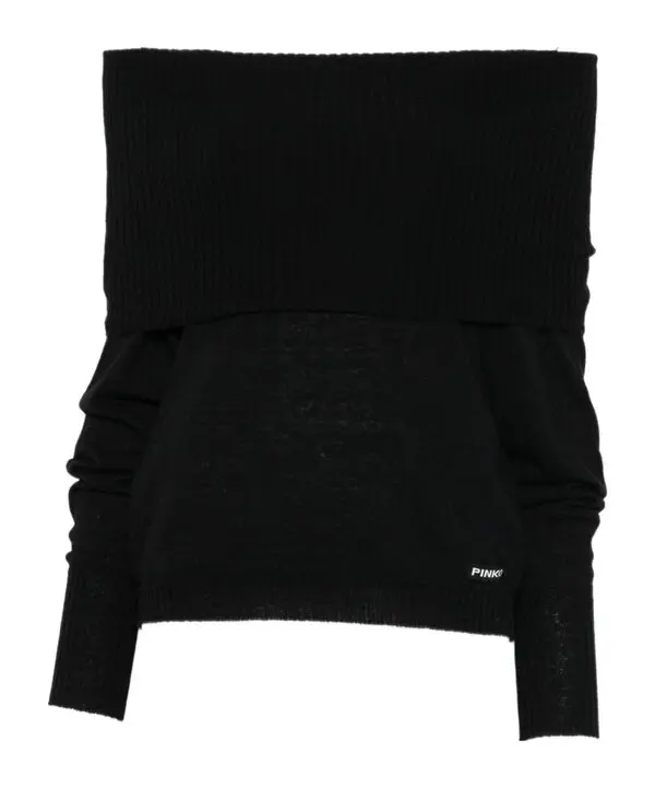 Pinko Off-the-shoulder Sweater With Ribbed Details