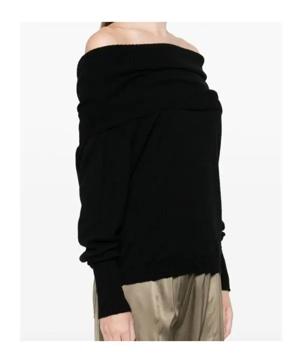 Pinko Off-the-shoulder Sweater With Ribbed Details