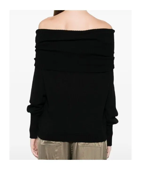 Pinko Off-the-shoulder Sweater With Ribbed Details