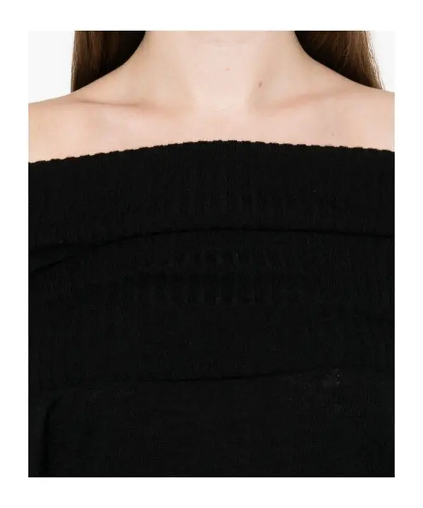 Pinko Off-the-shoulder Sweater With Ribbed Details