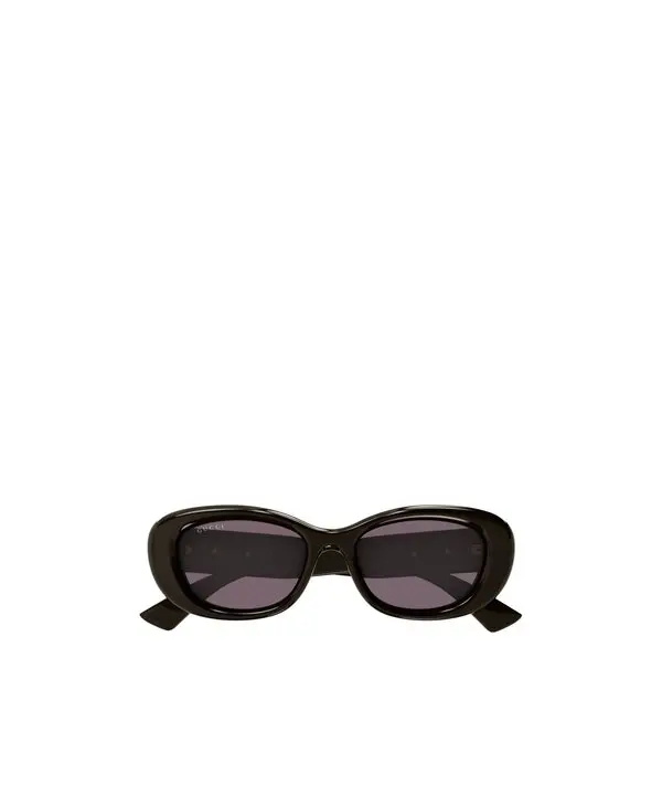Gucci Oval Frame Sunglasses - Brown