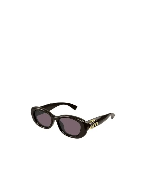Gucci Oval Frame Sunglasses - Brown