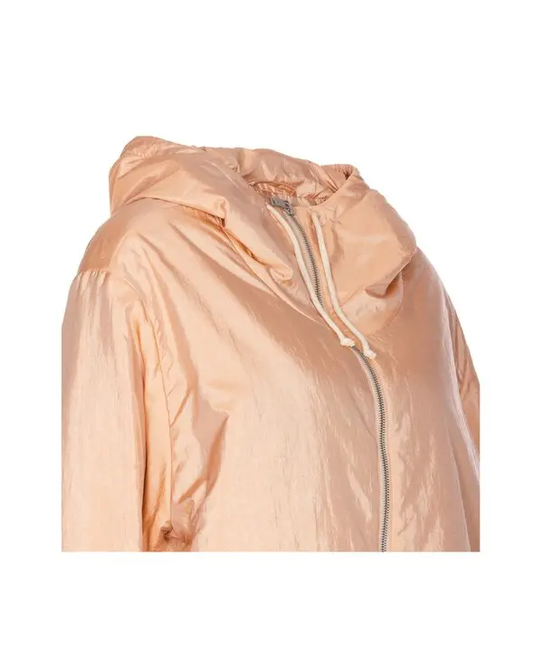 JIL SANDER Zip-up Hooded Padded Jacket - Nude