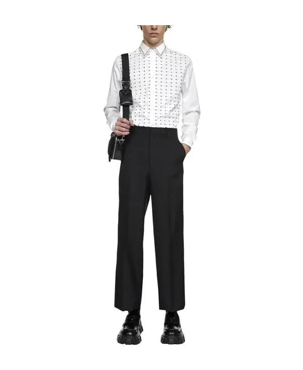 Prada Straight-leg Tailored Trousers - Black