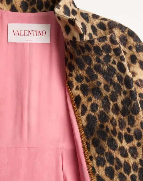 Valentino Garavani Jaguar Spots Leopard Printed Coat