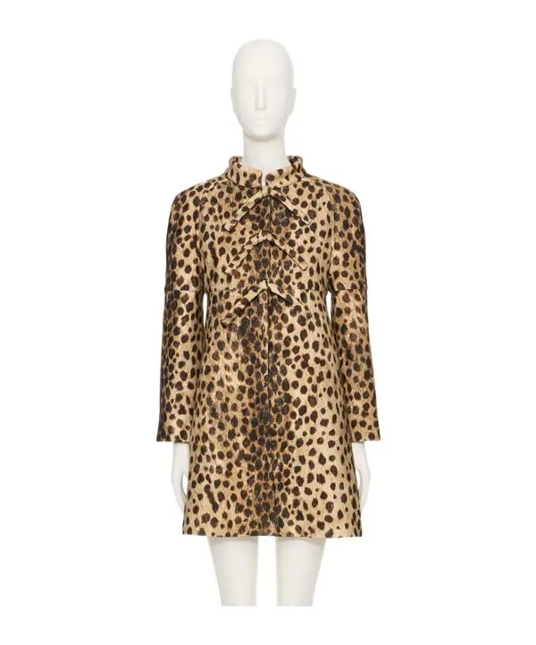 Valentino Garavani Jaguar Spots Printed Wool Cloth Coat