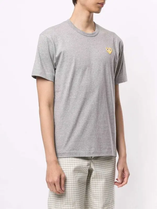 Play Comme Des Garcon Embroidered Logo T-shirt - White