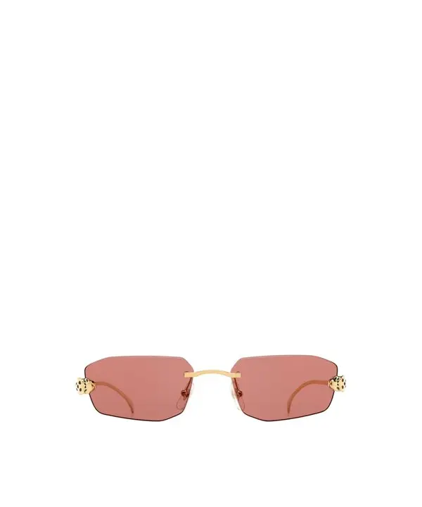 Cartier Geometric Frame Sunglasses - Pink