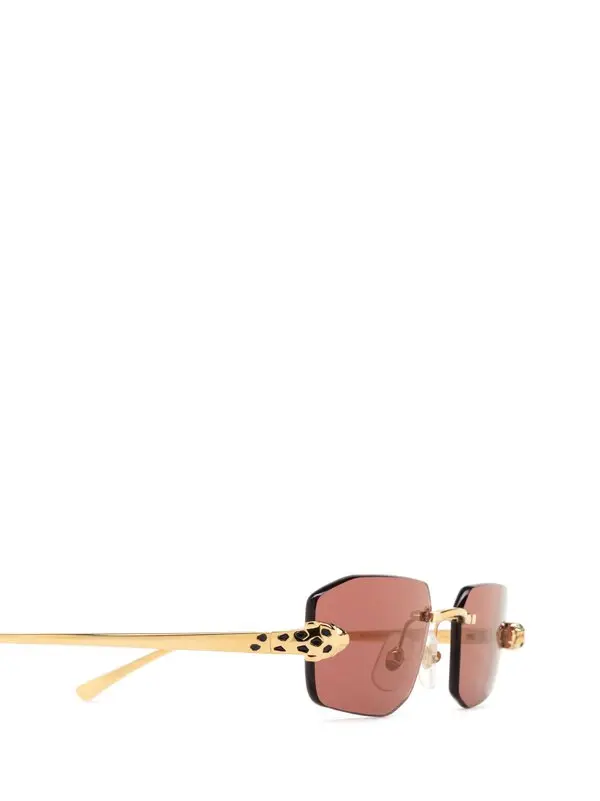 Cartier Geometric Frame Sunglasses - Pink