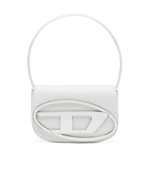 DIESEL® 1dr Logo Plaque Shoulder Bag - White
