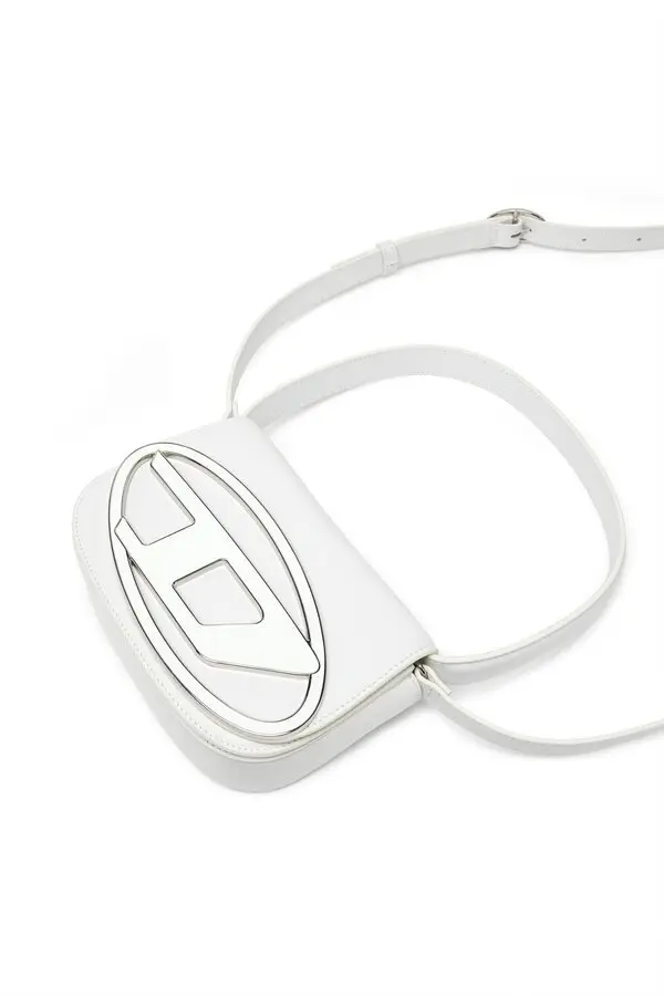 DIESEL® 1dr Logo Plaque Shoulder Bag - White