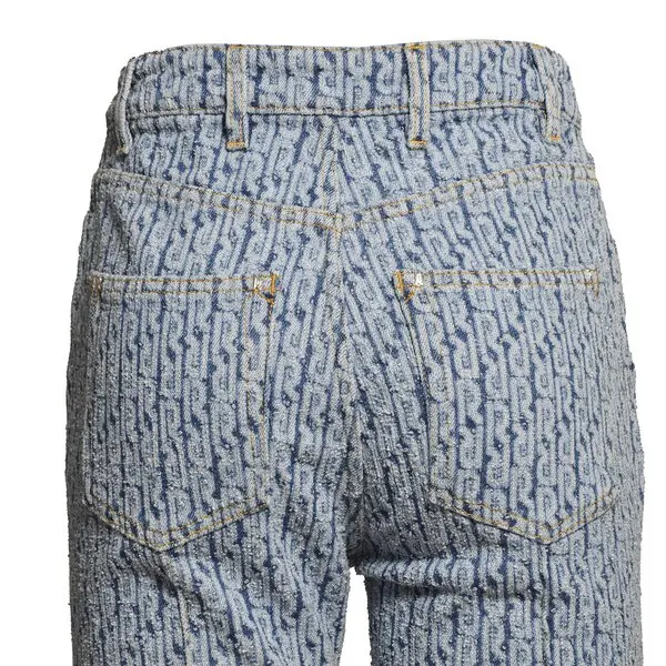 Rabanne Logo Jacquard Flared Jeans