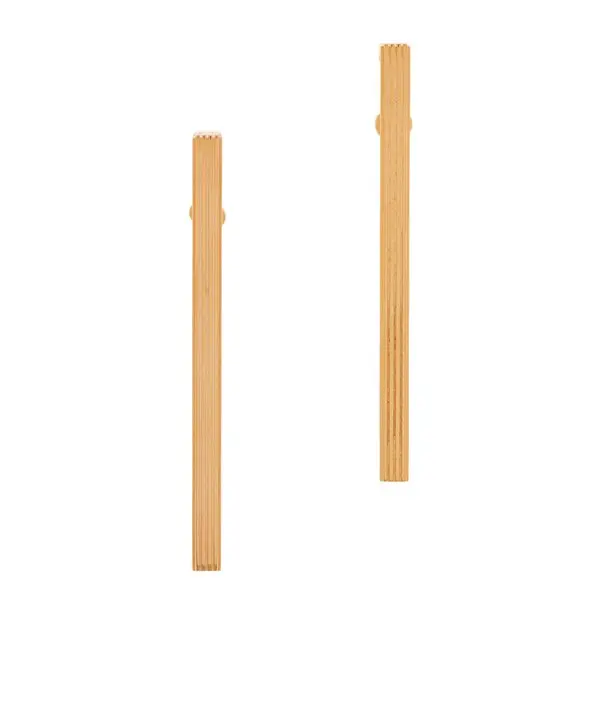 Khaite Gold-plated Rectangular Earrings - Golden