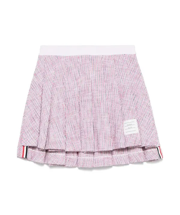 Thom Browne Tweed Mini Pleated Skirt