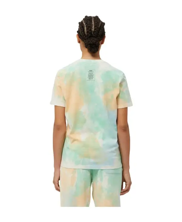 MSGM Tie-dye Logo Crewneck T-shirt