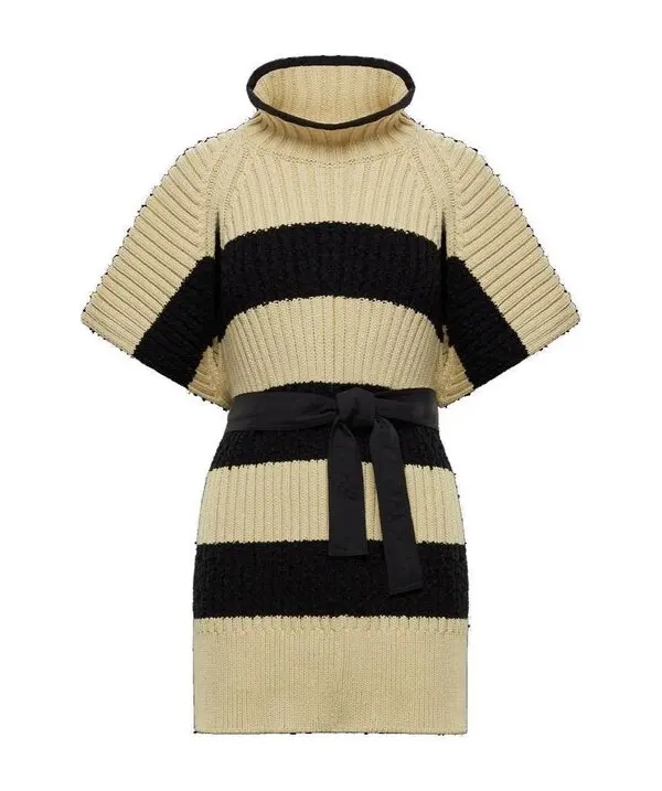 Moncler Striped Cape With Belt