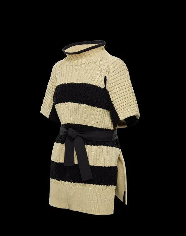 Moncler Striped Cape With Belt