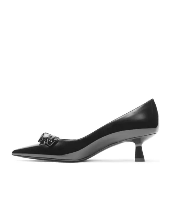 STUART WEITZMAN Pointed Toe High Heel Pumps With Rose Detailing