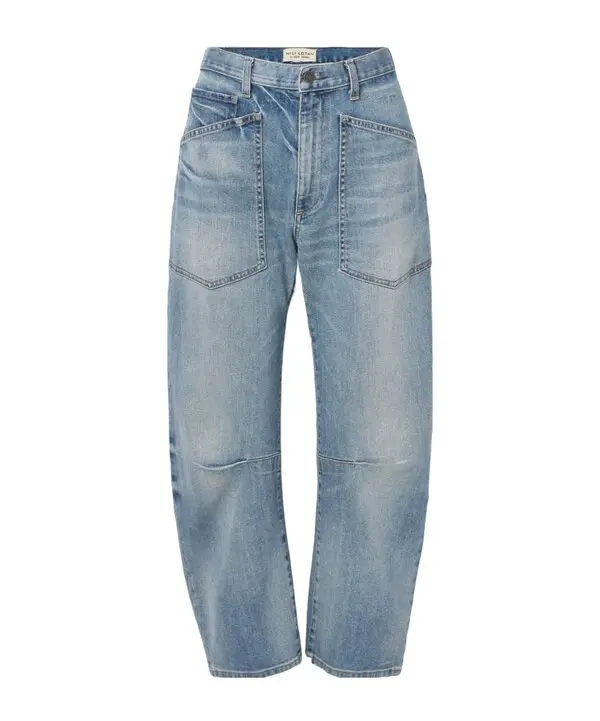 NILI LOTAN Shon Curved Jeans - Blue
