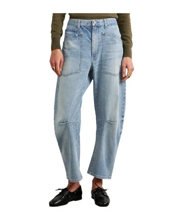 NILI LOTAN Shon Curved Jeans - Blue