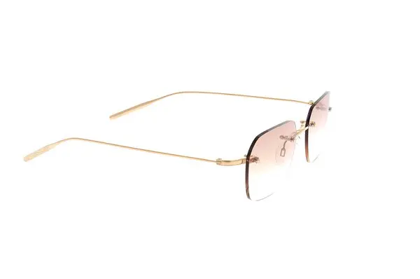 Barton Perreira Louie Rimless Rectangular Frame Sunglasses