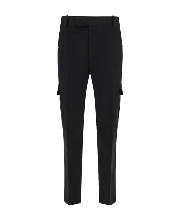 Alexander McQueen Belt-looped Tapered Leg Trousers