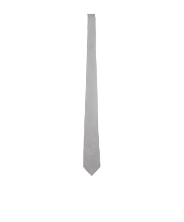 Giorgio Armani Logo Patch Neck Tie - Grey